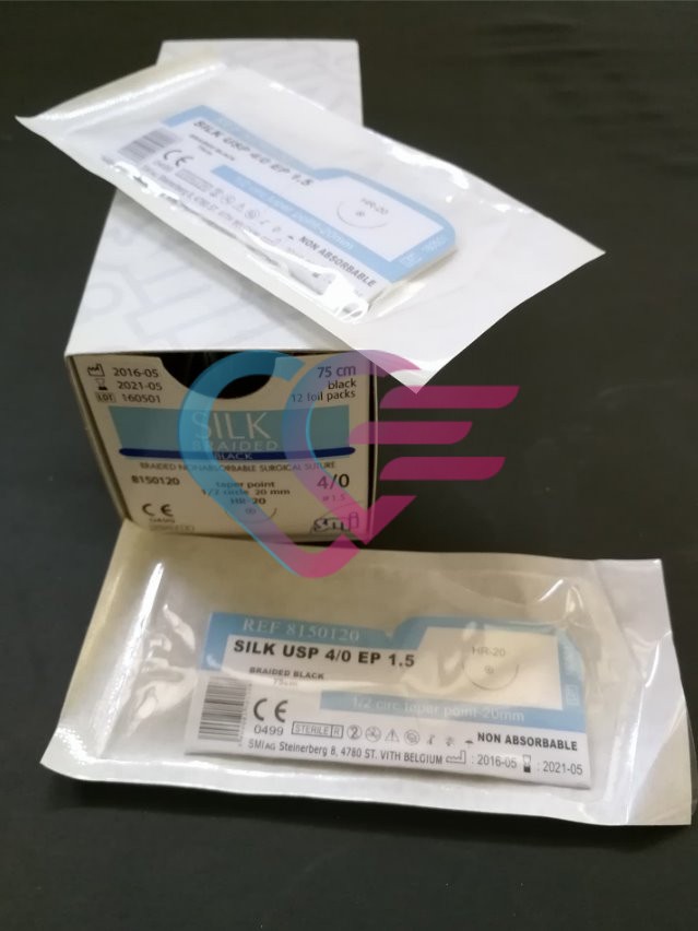 KONAC KIR. EASYP.SILK 50 CM, 4/0, IGLA 3/8, 19mm - Medicpro