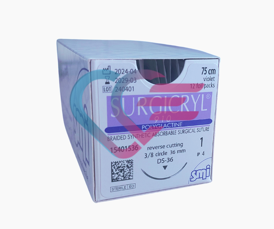 KONAC KIR. SURGICRYL 910, EP 4 USP 1 75CM IGLA 3/8 CIR REV.CUT 36MM - Medicpro